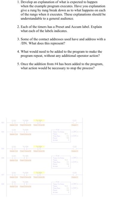 Solved 1. Develop an explanation of what is expected to | Chegg.com