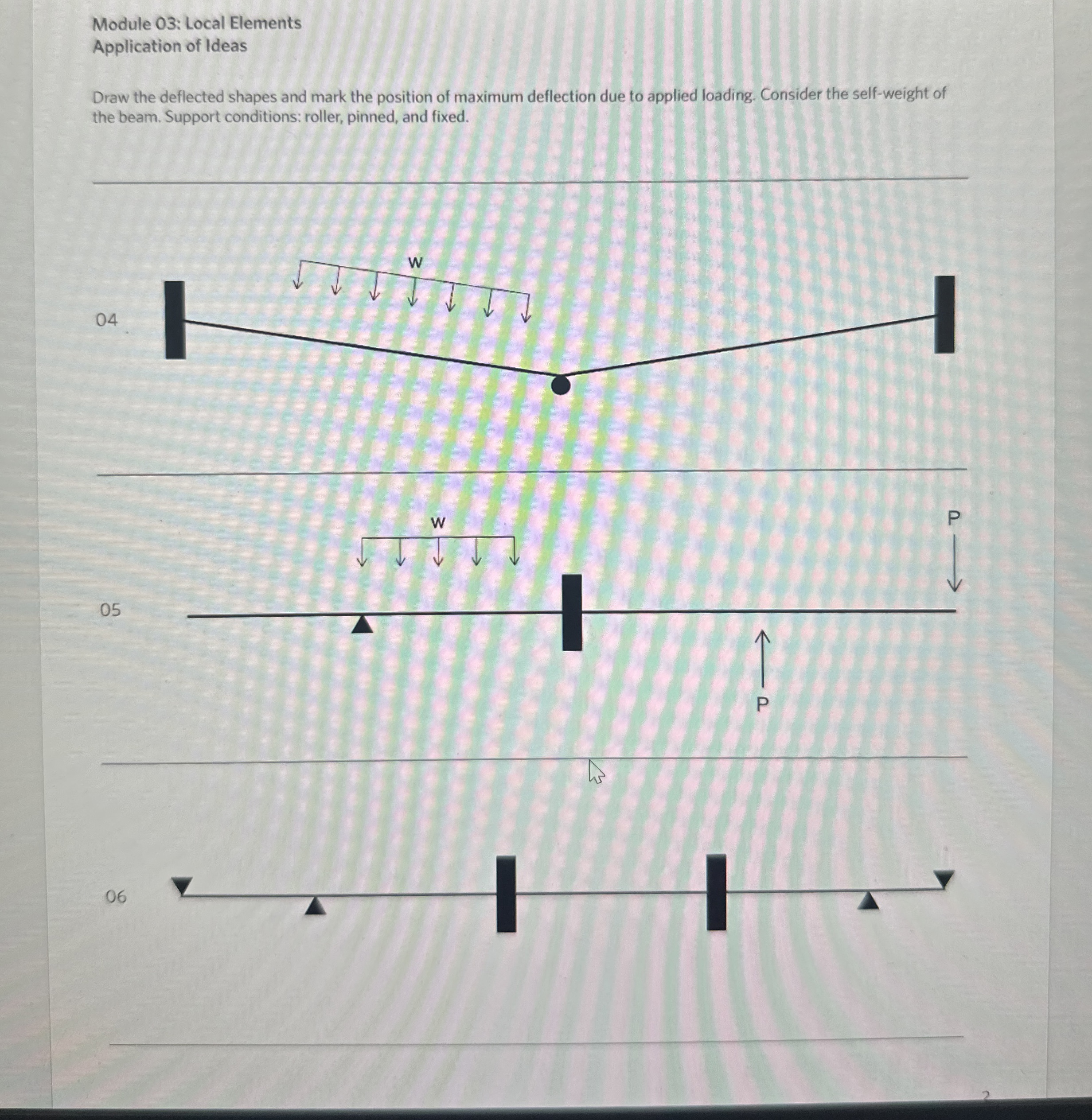Solved Make sure to draw the deflected shapesDraw the | Chegg.com