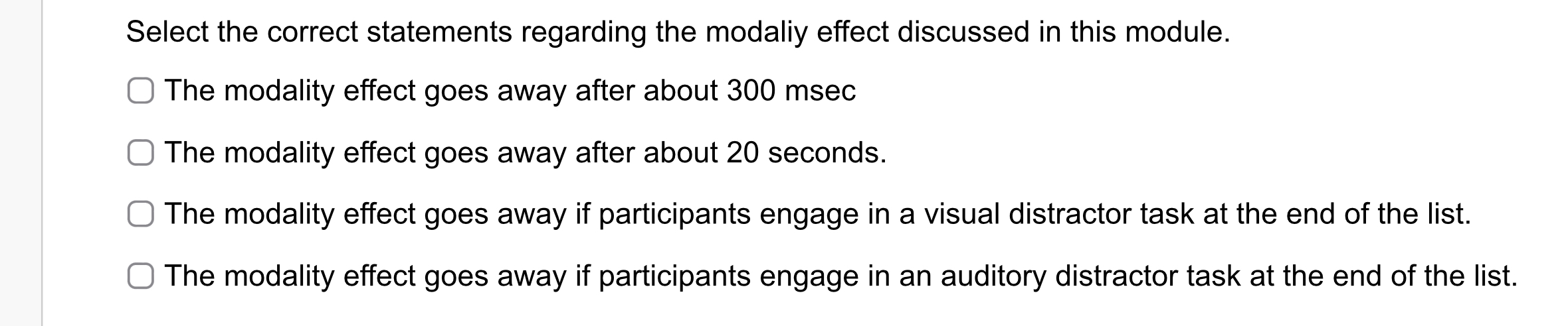 Solved Select the correct statements regarding the modaliy | Chegg.com