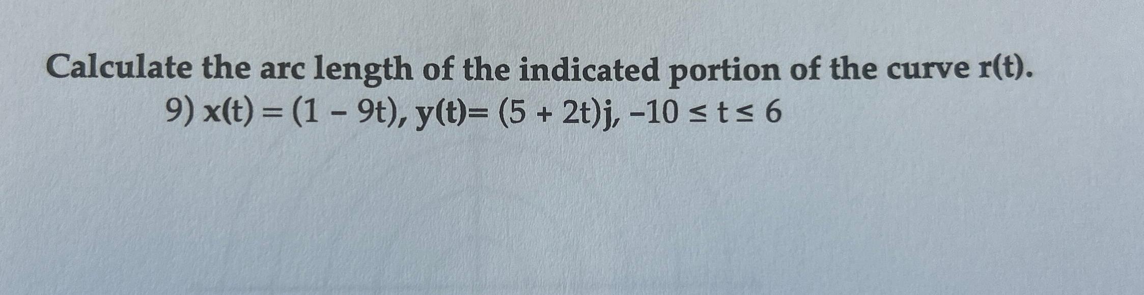 Solved Calculate the arc length of the indicated portion of | Chegg.com