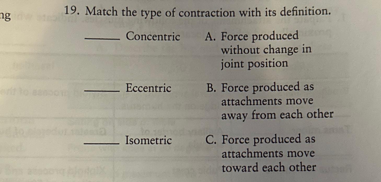 Solved Match the type of contraction with its | Chegg.com