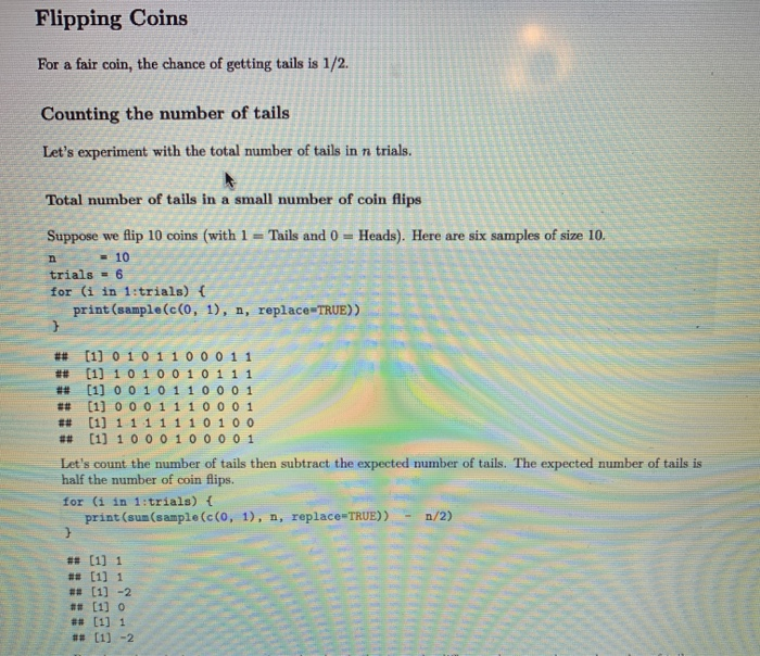 Solved Flipping Coins For a fair coin, the chance of getting | Chegg.com