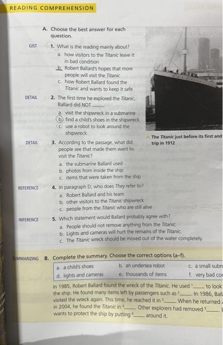 A As a boy, Robert Ballard liked to read about | Chegg.com