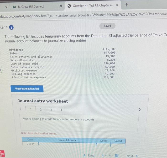 Solved The following list includes temporary accounts from | Chegg.com