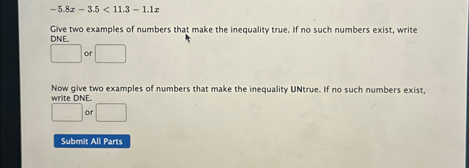 Solved -5.8x-3.5