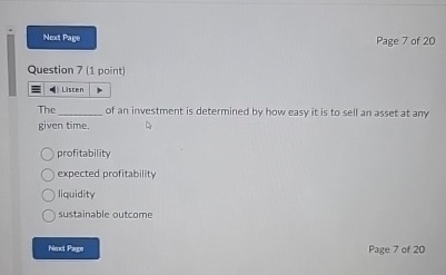 Solved Page 7 ﻿of 20Question 7 (1 ﻿point)ListenThe ﻿of an | Chegg.com