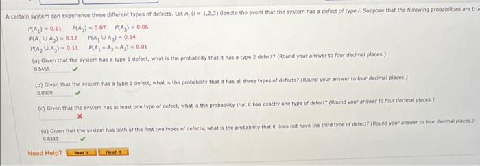 Solved certain system can experience three different types | Chegg.com