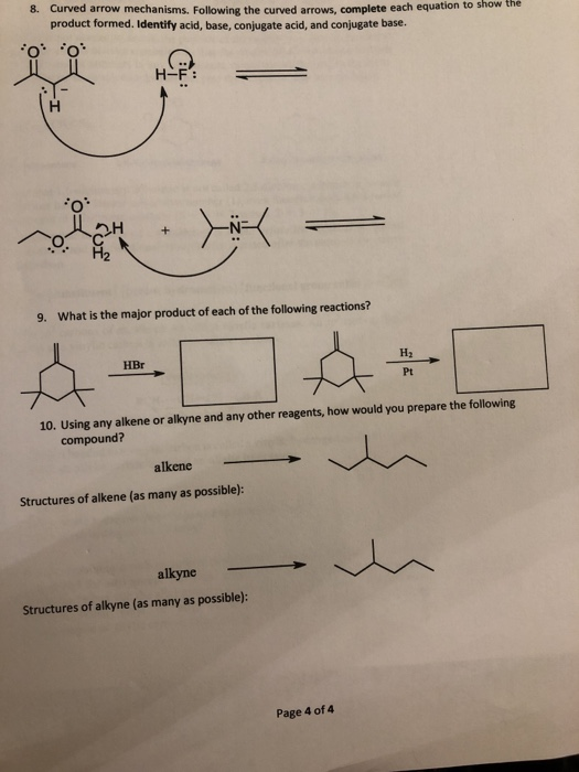 Solved 8. Curved arrow mechanisms. Following the curved | Chegg.com