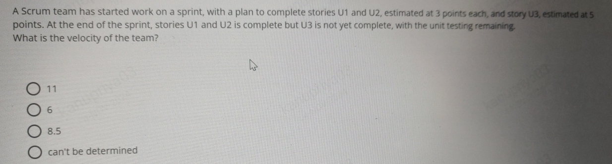 Solved A Scrum team has started work on a sprint, with a | Chegg.com