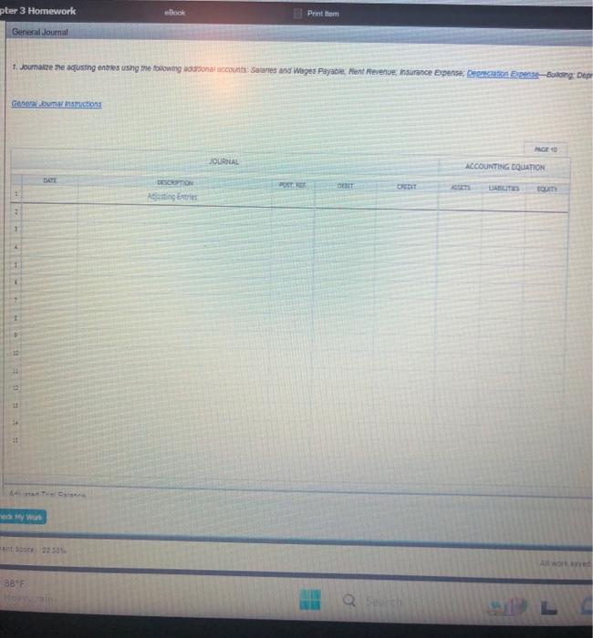 Solved The data needed to determine year end adjustments are | Chegg.com