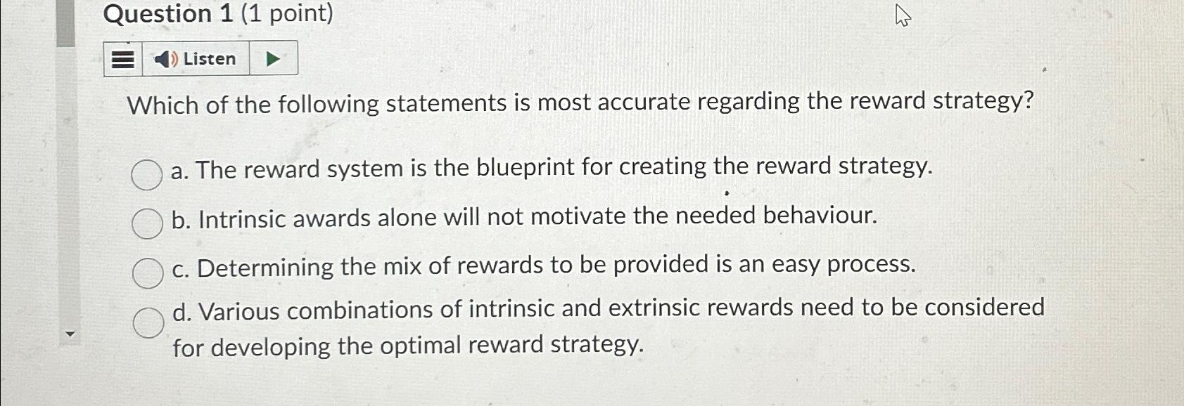 Solved Question 1 (1 ﻿point)ListenWhich of the following | Chegg.com