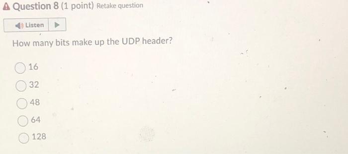 Solved The following are built on top of UDP HTTP SMTP IMAP | Chegg.com