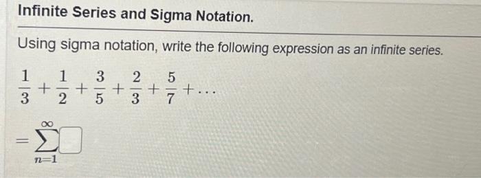 Solved Using sigma notation, write the following expression | Chegg.com