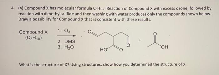Solved 4 4 Compound X Has Molecular Formula C8h10