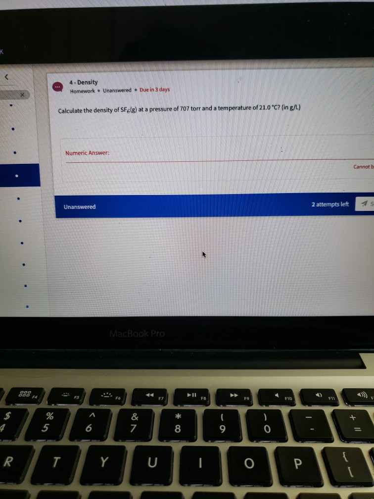 Solved 4 - Density Homework. Unanswered • Due in 3 days | Chegg.com