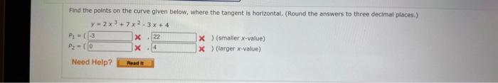 Solved Find the points on the curve given below, where the | Chegg.com