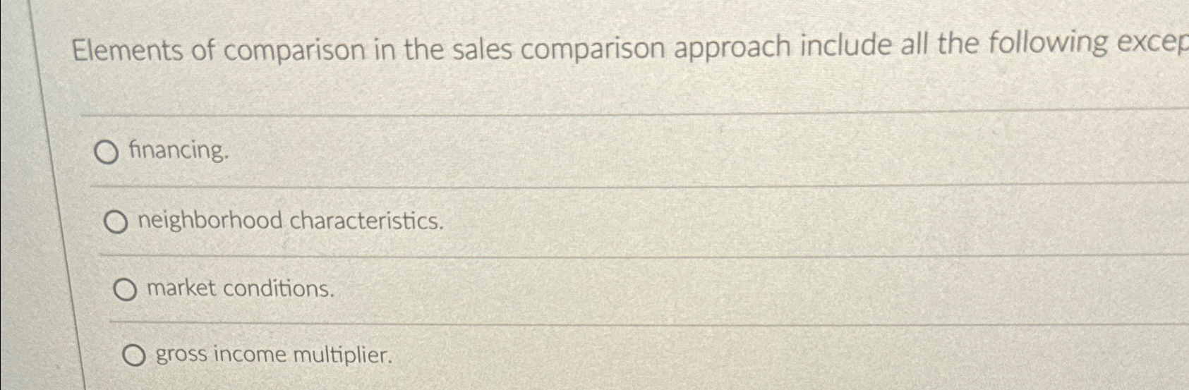 Solved Elements of comparison in the sales comparison | Chegg.com