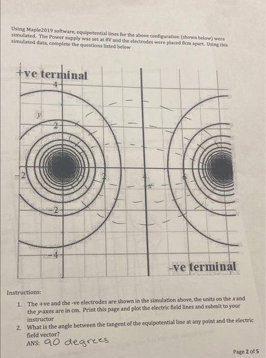 Solved PHY126 Lab 1: Electric field mapping Document created | Chegg.com