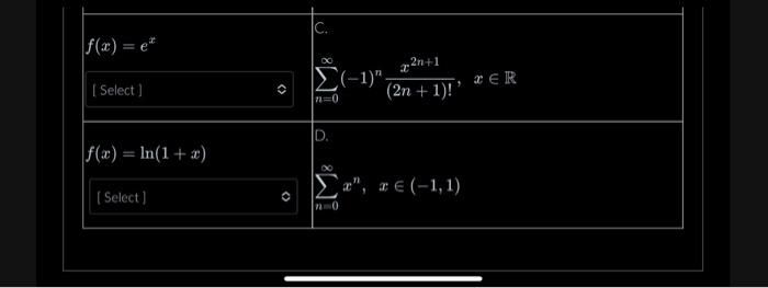 Solved Match each function with its Taylor series centred at | Chegg.com