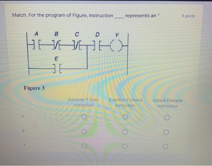 Solved Match. For the program of Figure, instruction | Chegg.com