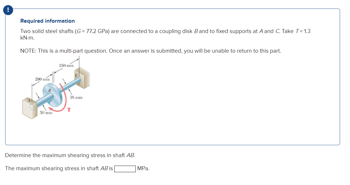 Solved Required informationTwo solid steel shafts | Chegg.com