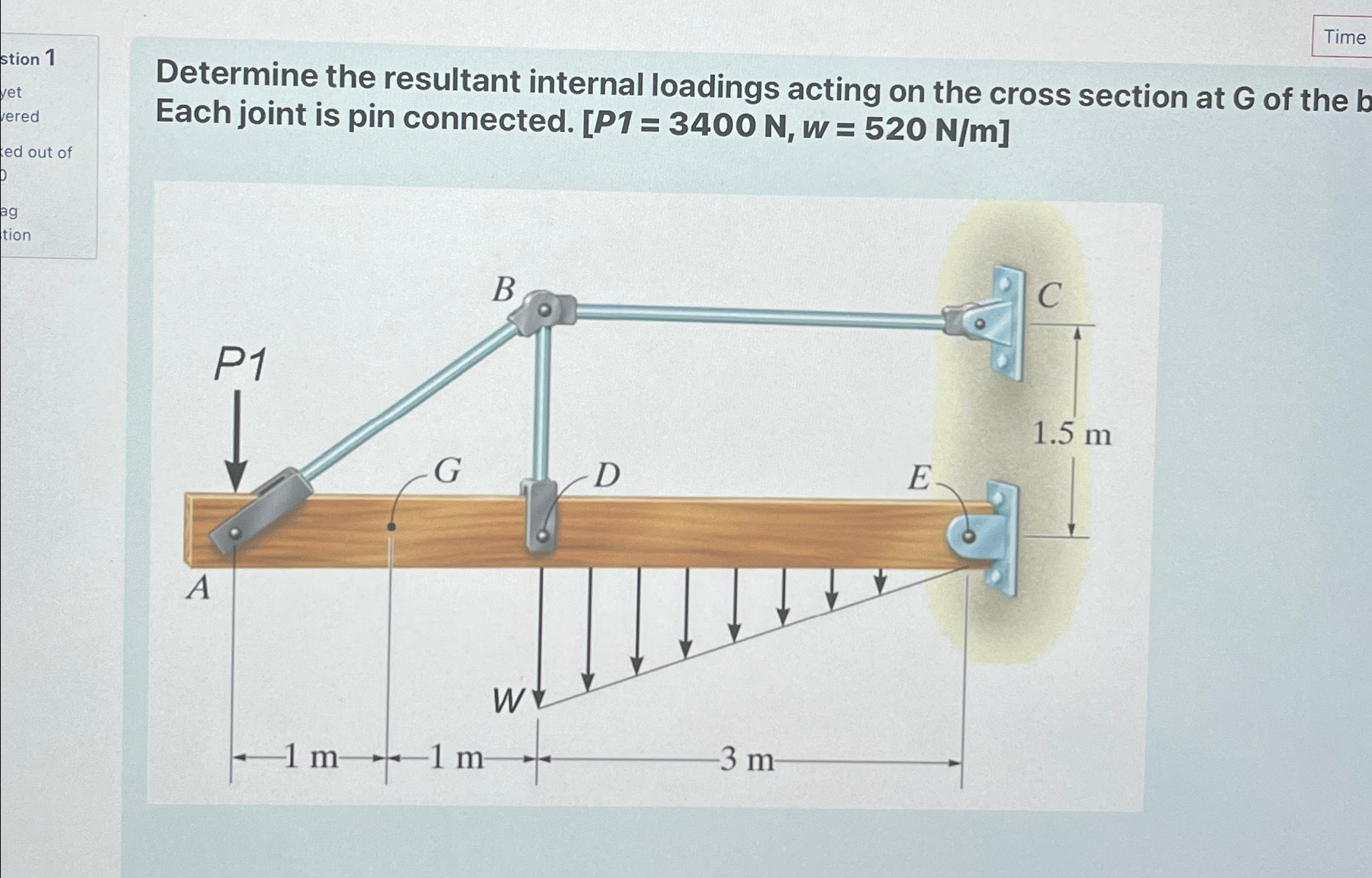 Solved Determine the resultant internal loadings acting on | Chegg.com