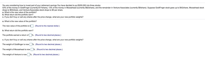 Solved tree stocks , and the remainder in Venture Associates | Chegg.com