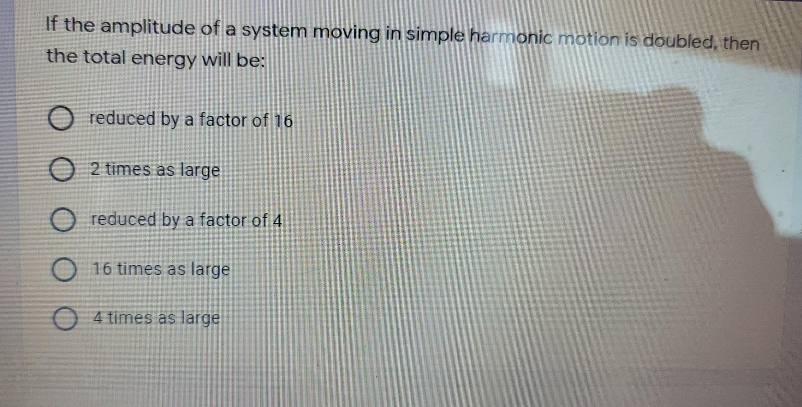 Solved If the amplitude of a system moving in simple | Chegg.com