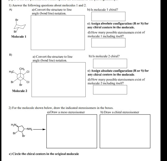Solved 1) Answer the following questions about molecules 1 | Chegg.com