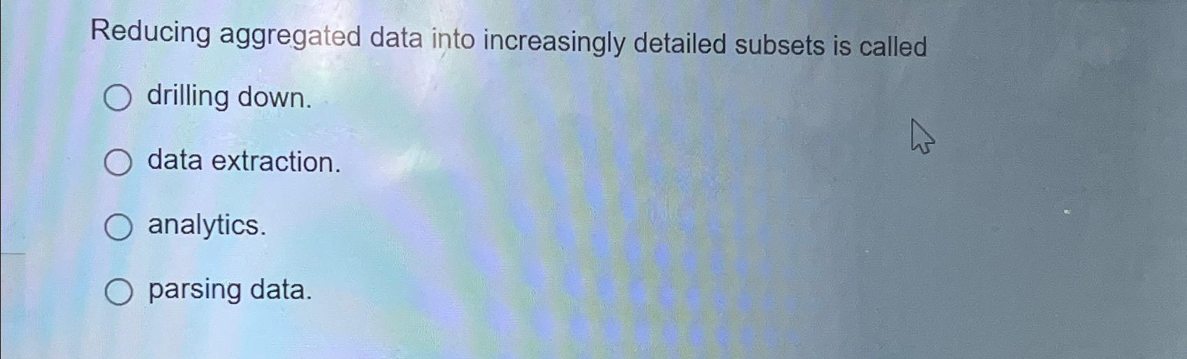 Solved Reducing aggregated data into increasingly detailed | Chegg.com