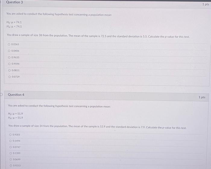 Solved You are asked to conduct the following hypothesis | Chegg.com