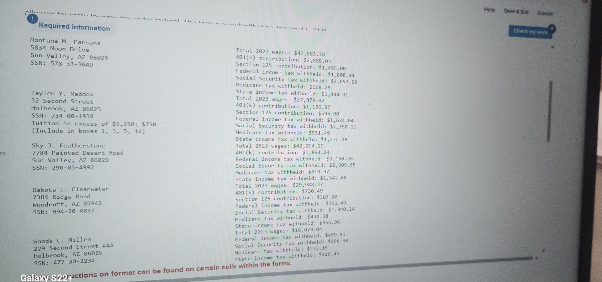 Solved HelpSave &s Exit!Required informationMontana M. | Chegg.com