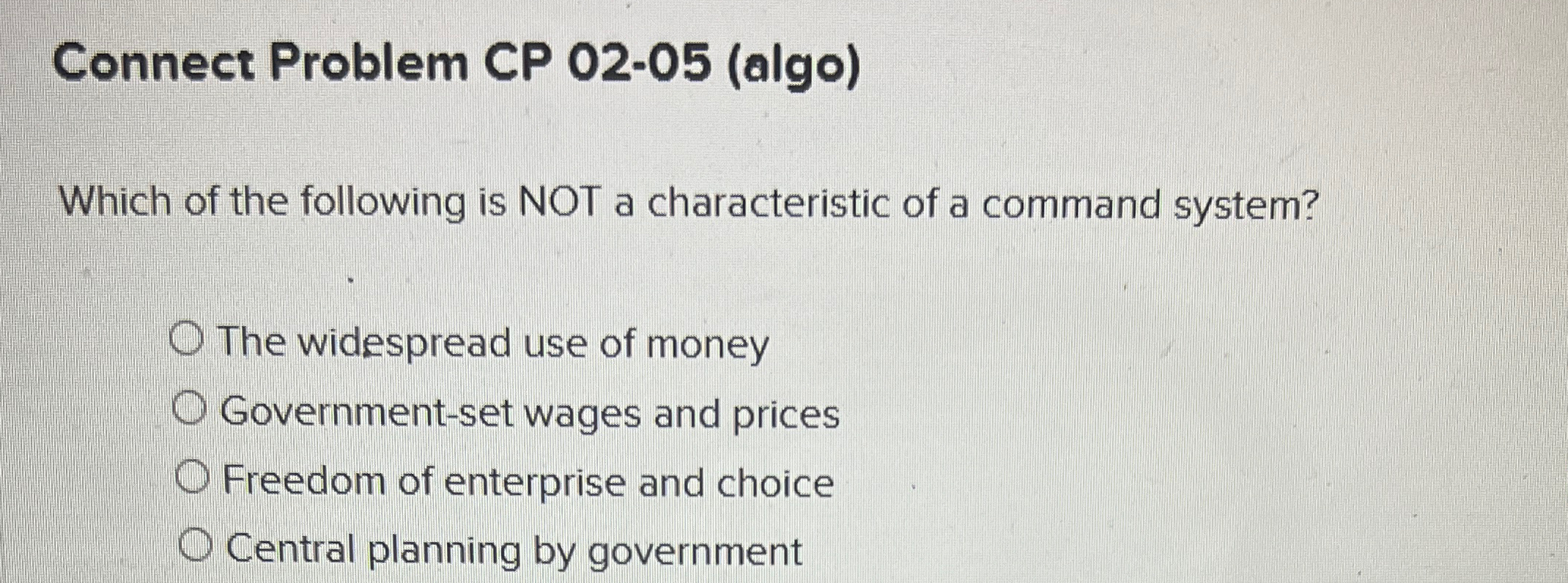 Solved Connect Problem CP 02-05 (algo)Which of the following | Chegg.com