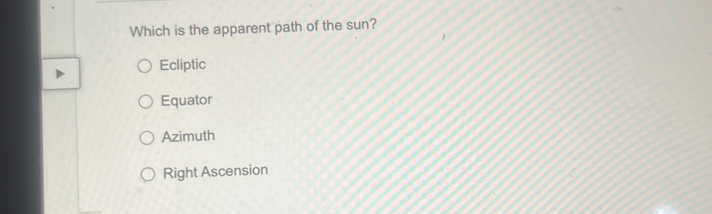 Solved Which is the apparent path of the | Chegg.com