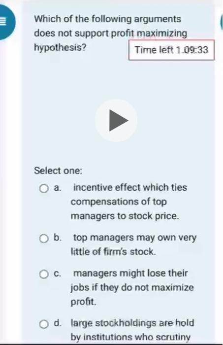Solved Which of the following arguments does not support | Chegg.com