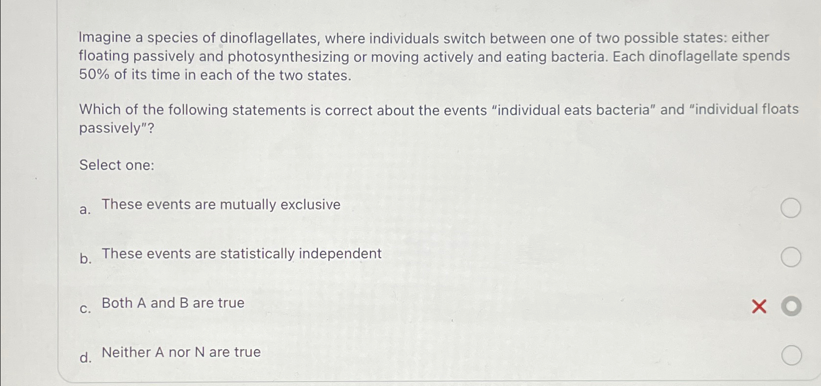 Solved Imagine a species of dinoflagellates, where | Chegg.com