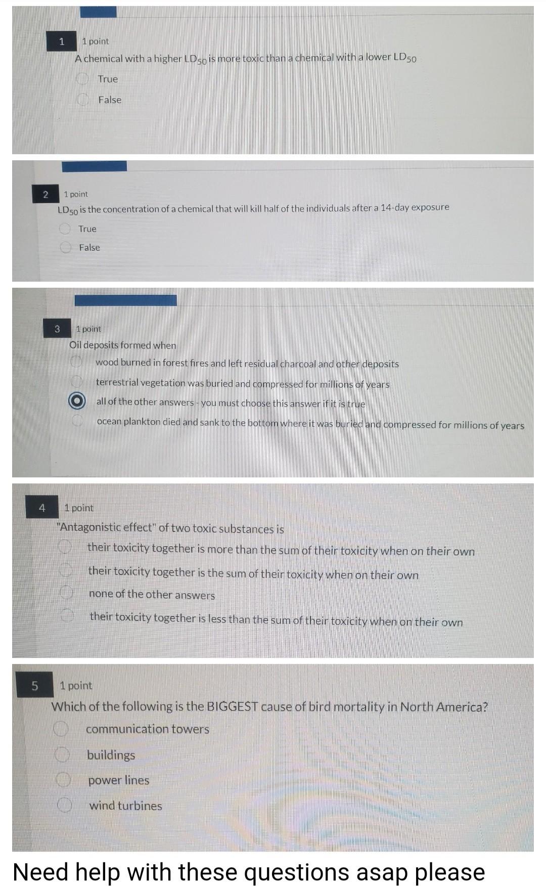 Solved A chemical with a higher LD50 is more toxic than a | Chegg.com