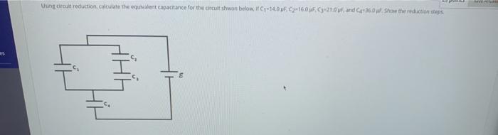 Solved Using circuit reduction, calculate the equivalent | Chegg.com