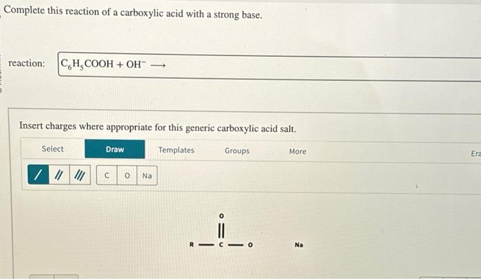 Solved Complete this reaction of a carboxylic acid with a | Chegg.com
