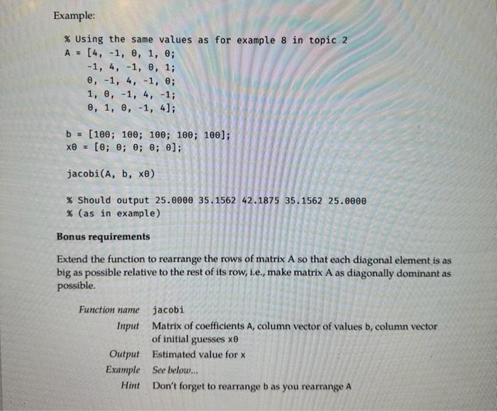 Solved matlab Please do the problem in the way he said, no | Chegg.com