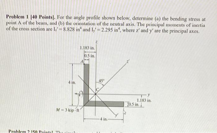 Solved Problem 1 [40 Points]. For the angle profile shown | Chegg.com