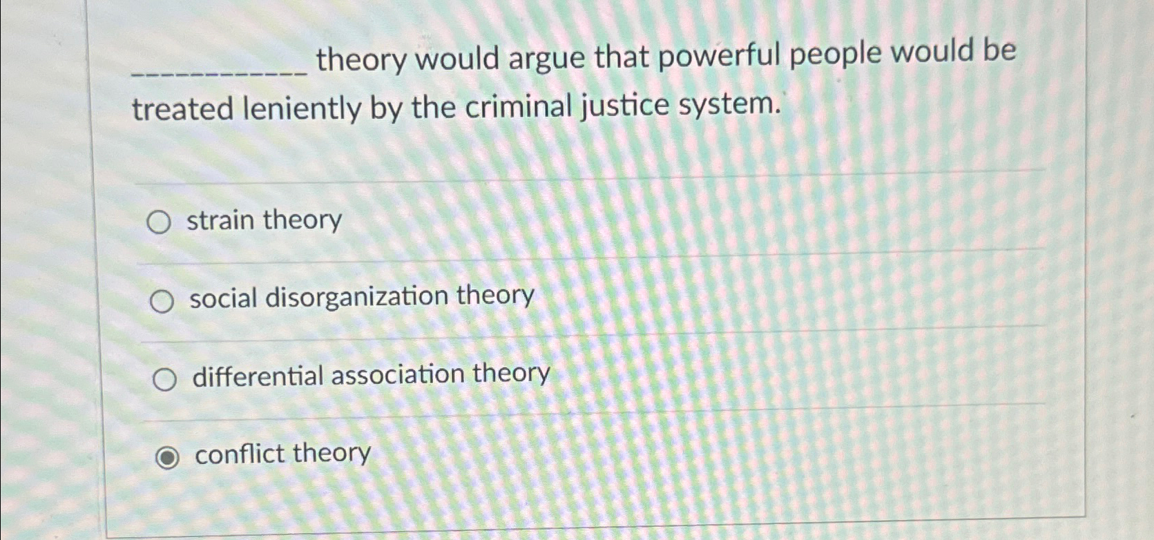Solved theory would argue that powerful people would be | Chegg.com
