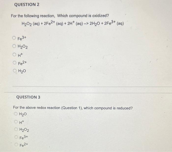 Solved For the following reaction, Which compound is | Chegg.com