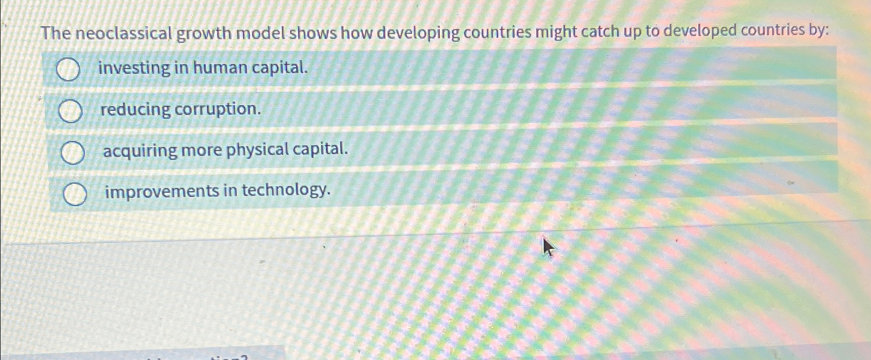 Solved The neoclassical growth model shows how developing | Chegg.com