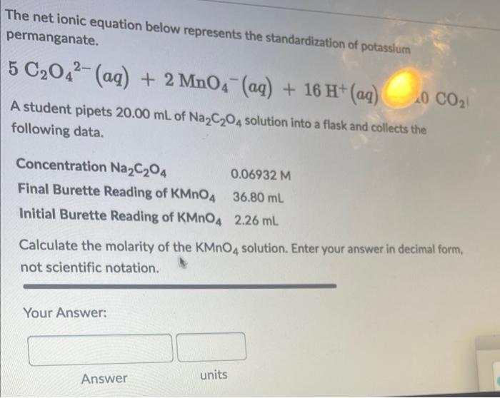Solved The net ionic equation below represents the | Chegg.com