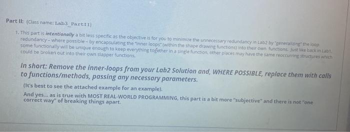 Solved Partl: (Class name: Lab3_Parti) 1. Create valid Java | Chegg.com