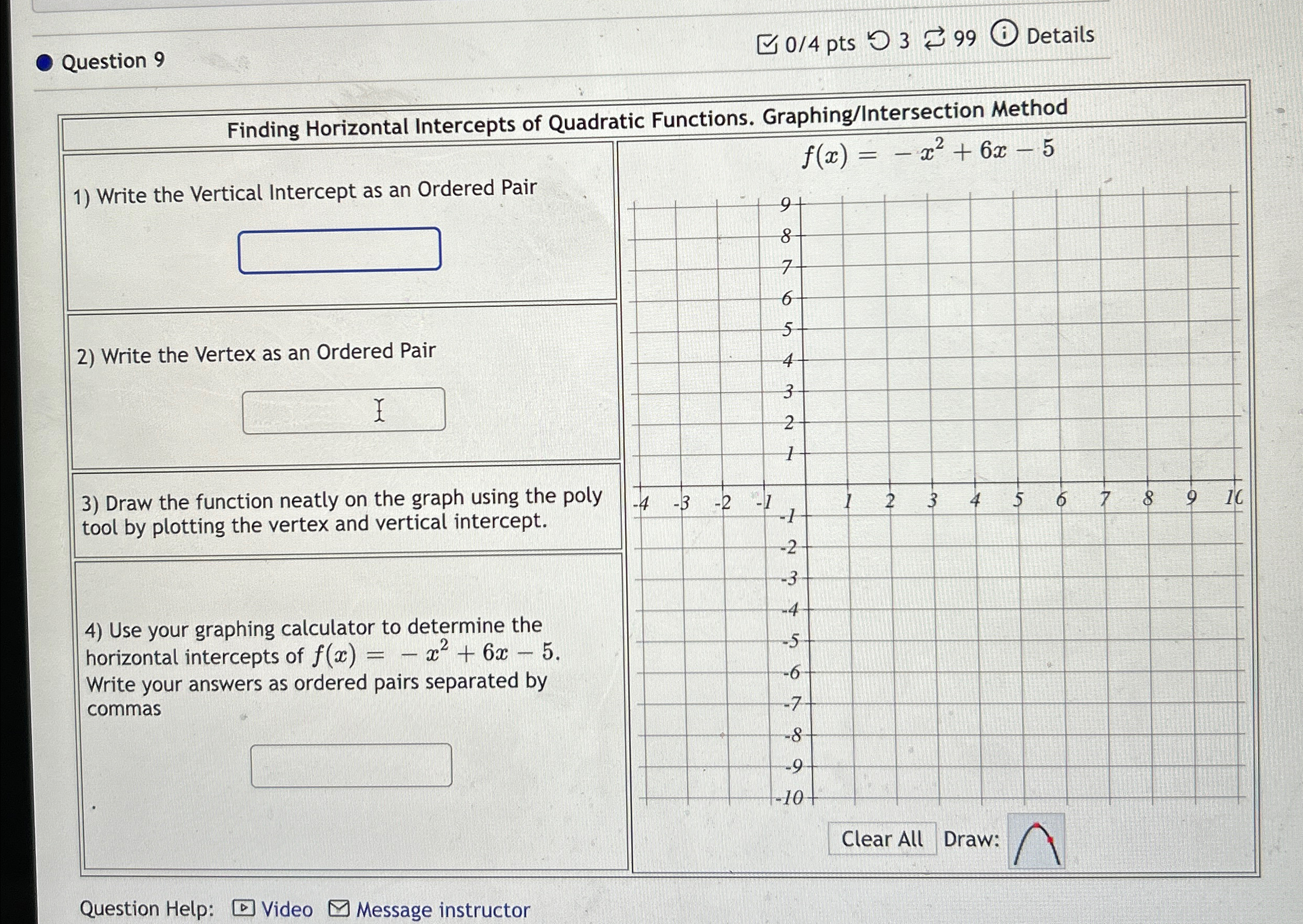 Solved Question 904pts399DetailsFinding Horizontal | Chegg.com