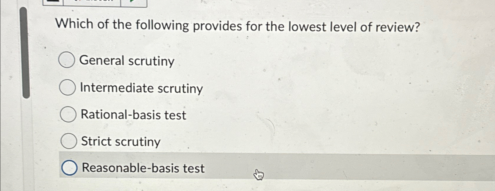Solved Which of the following provides for the lowest level | Chegg.com