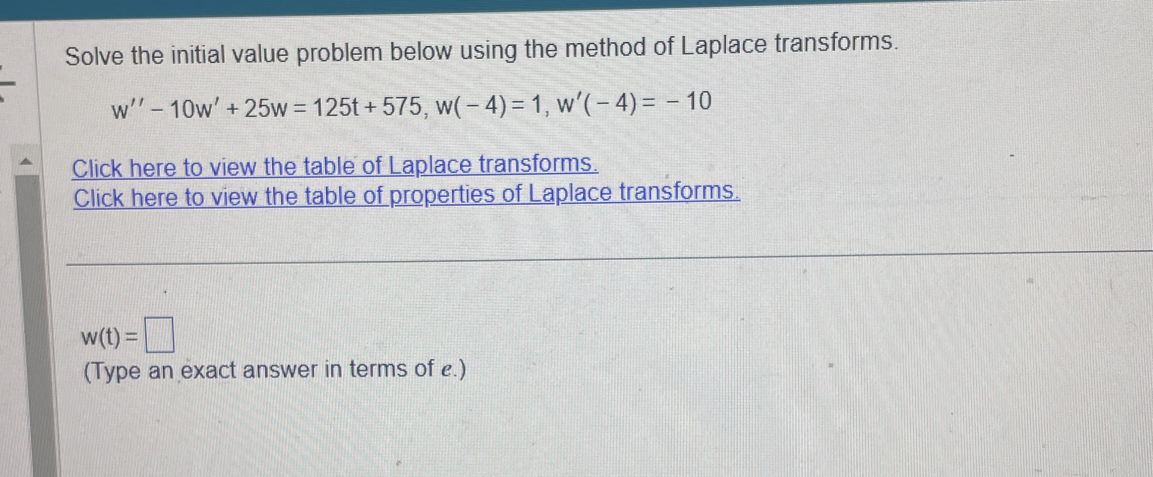 Solved Solve the initial value problem below using the | Chegg.com