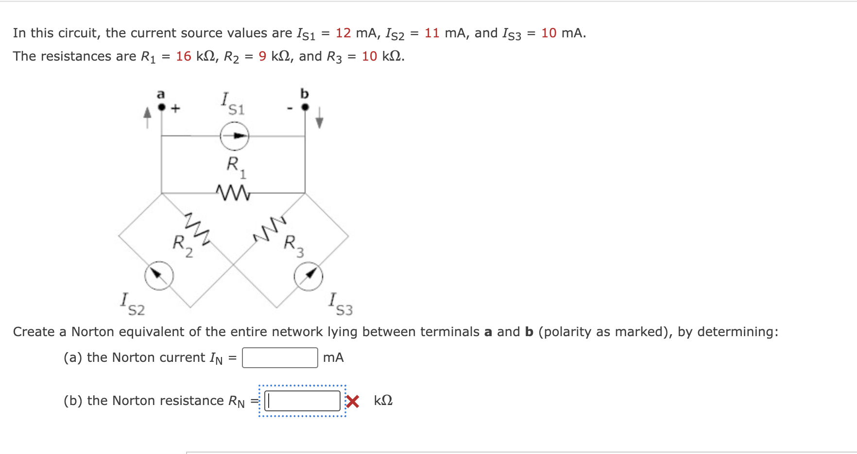 In ﻿this circuit, the current source values are | Chegg.com